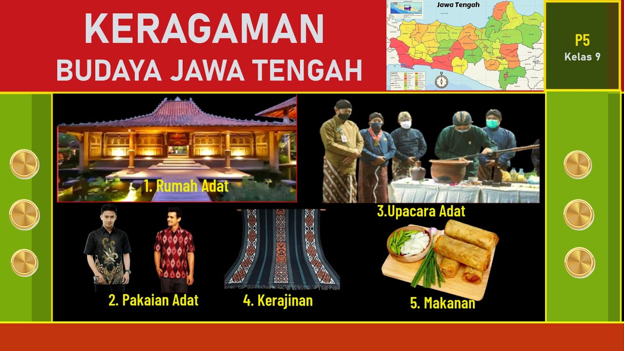 KERAGAMAN BUDAYA PROVINSI JAWA TENGAH (P5) KELAS 9 - YouTube