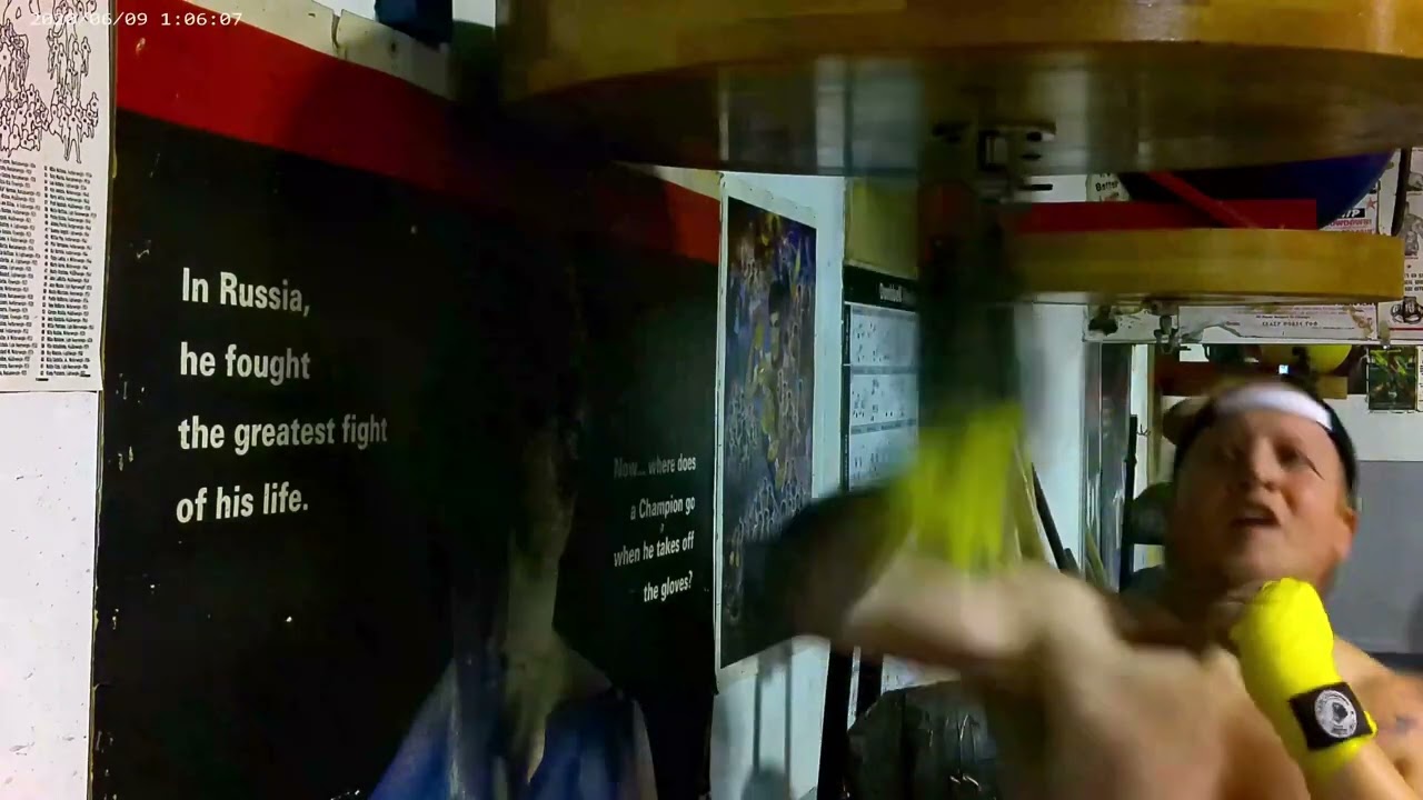Vinnie the killer king , makes the speed bag disappear , to fast for camera - YouTube