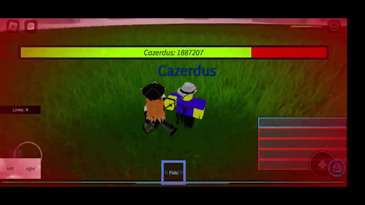 Roblox ssebp Cazerdus hard mode fail with fighter - YouTube