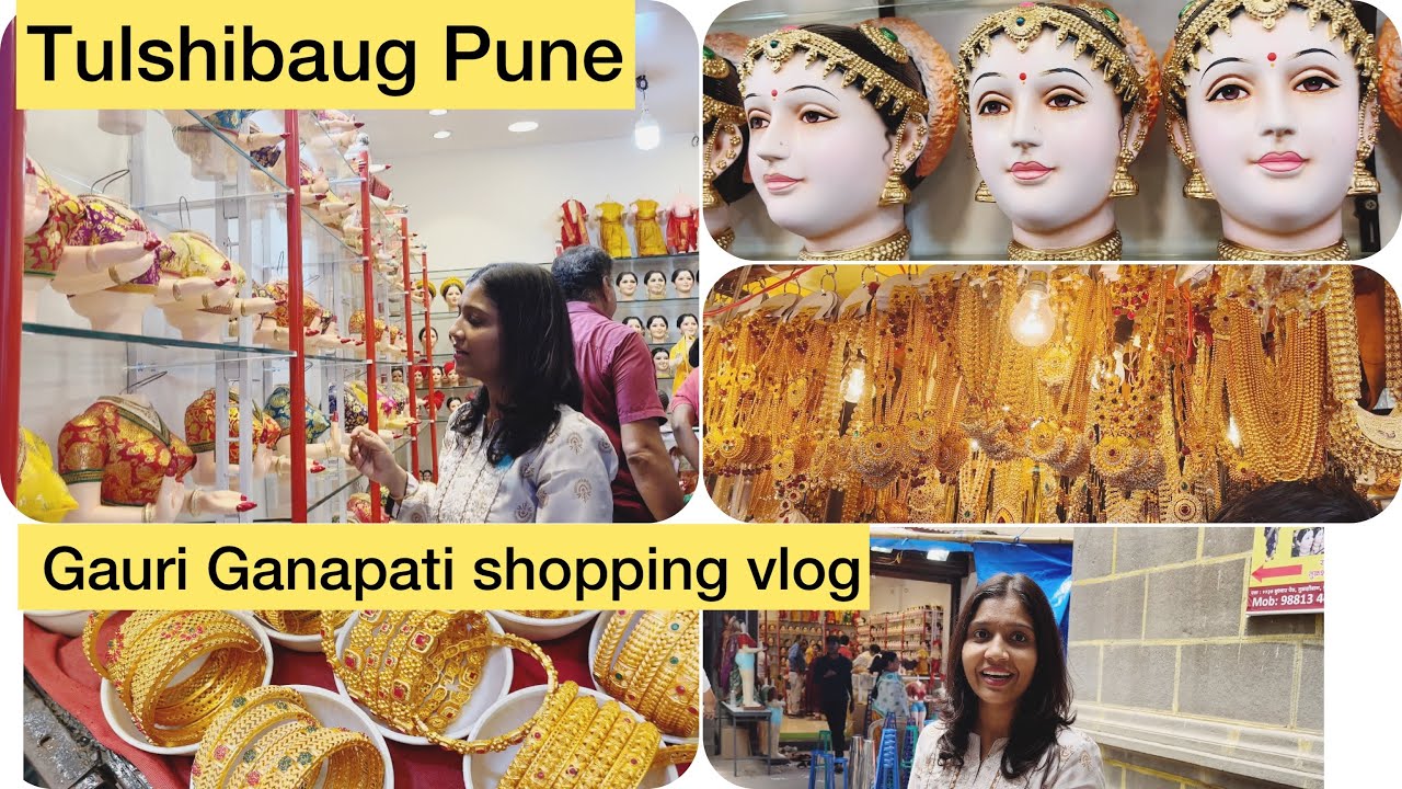 Tulashibaug Pune gauri shopping |गौरी गणपती २०२२| गौरी मुखवटे ...