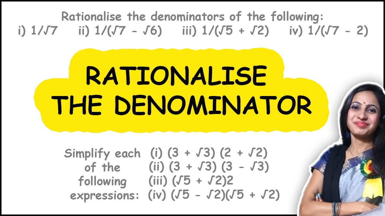 Rationalise The Denominator Of The Following 1/√7 | How to Rationalize ...