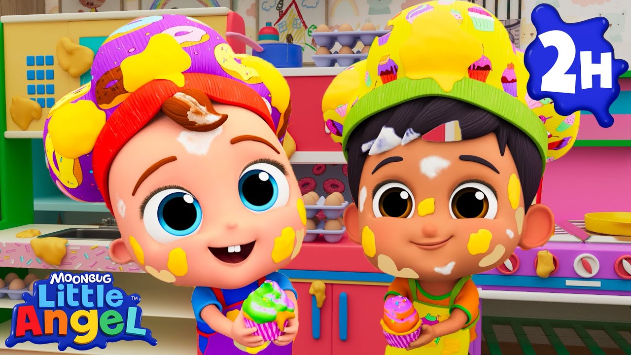 Cookie Fun with the Muffin Man! 🎉🍪 | Little Angel | Family Time! 👨‍👩‍👦 ...