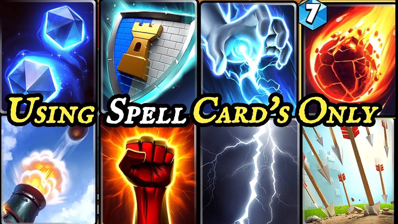 Spell Challenge? Using Spell Card's Only! Castle Crush - YouTube