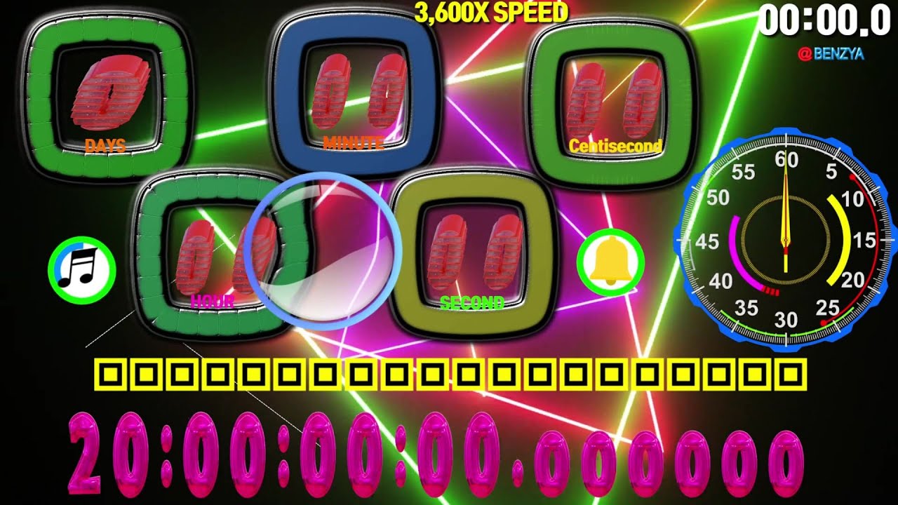 20 Days Count Up Timer For Speed 3,600x - YouTube