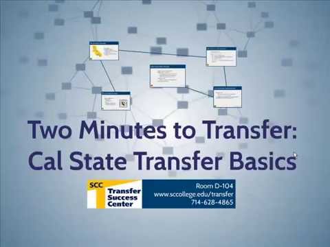 Two Minutes to Transfer: Cal State University Transfer Basics - YouTube