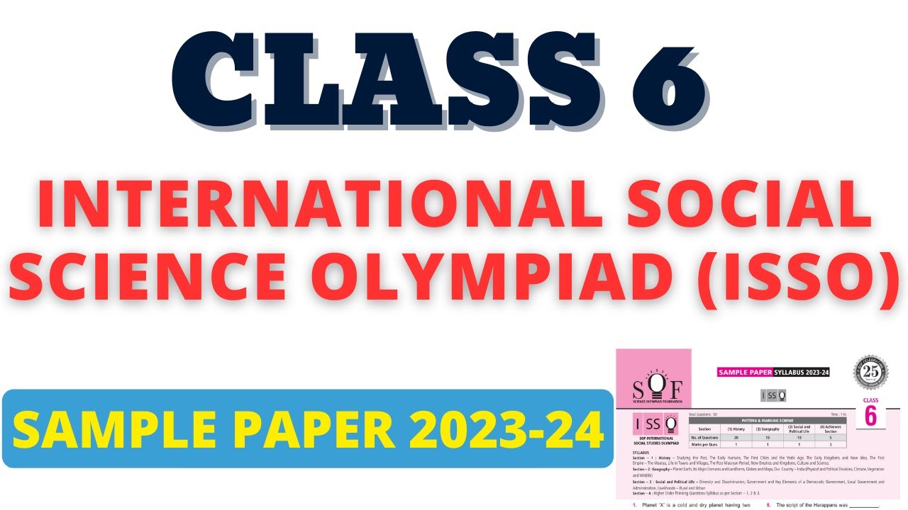 Class 6 ISSO Social Science Olympiad Sample Paper MCQ // Class 6 ...