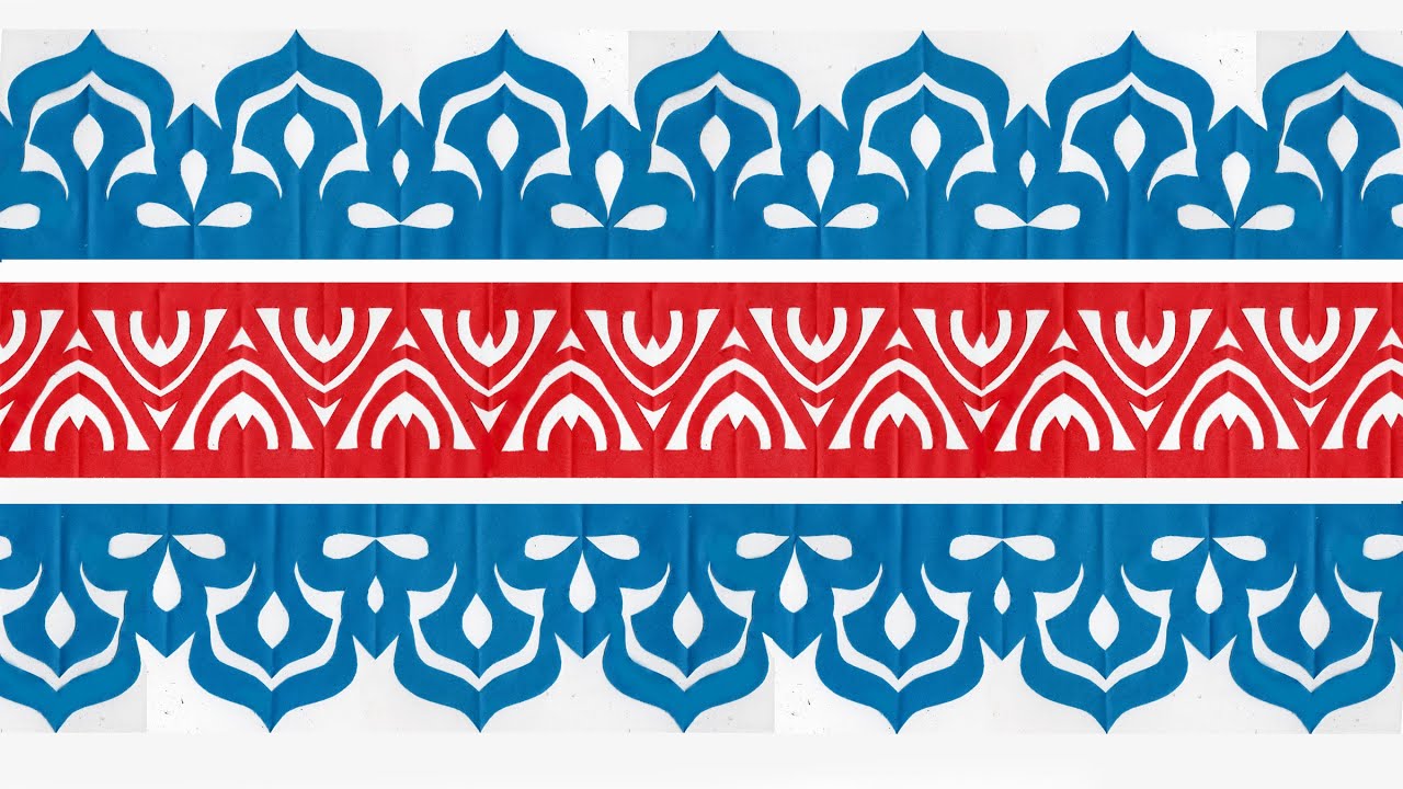 border design on paper | repeat pattern design | paper border design ...