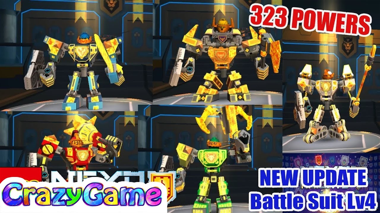 Lego Nexo Knights Merlock 2.0 - All NEW BATTLE SUITS Lv 4 (323 POWERS ...