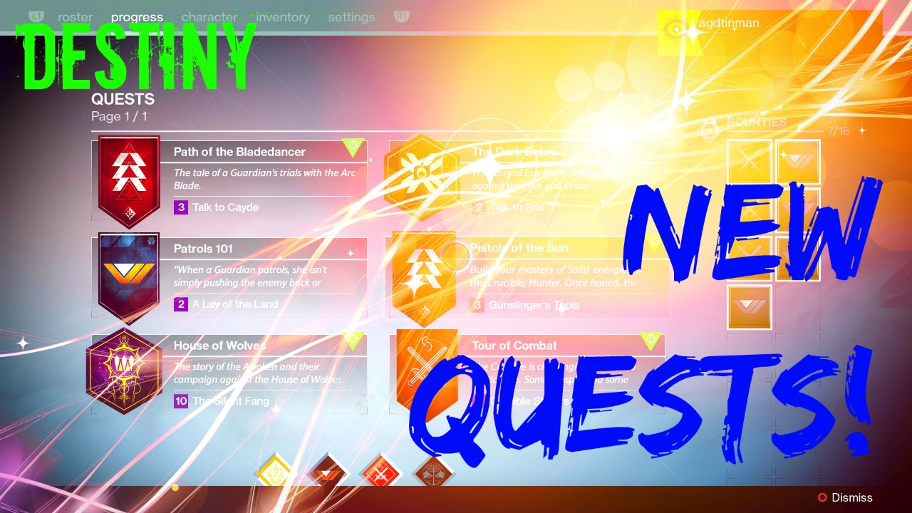 Destiny - New Quests & Bounty Layout! (Taken King) - YouTube