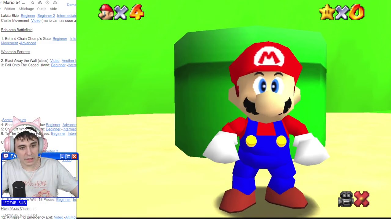 [27:17 - 16 Star] Speedrun : Super Mario 64 + J'apprends le speedrun ...