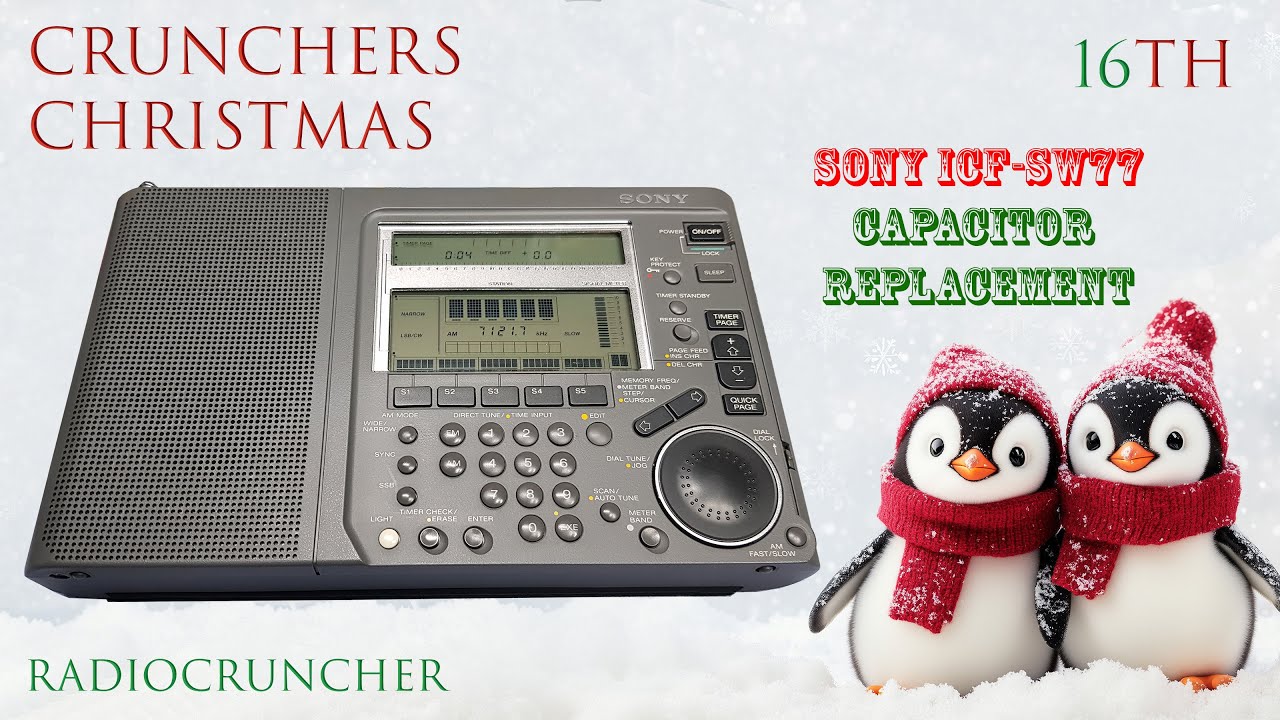Christmas LIVE: Sony ICF-SW77 capacitor replacement - YouTube