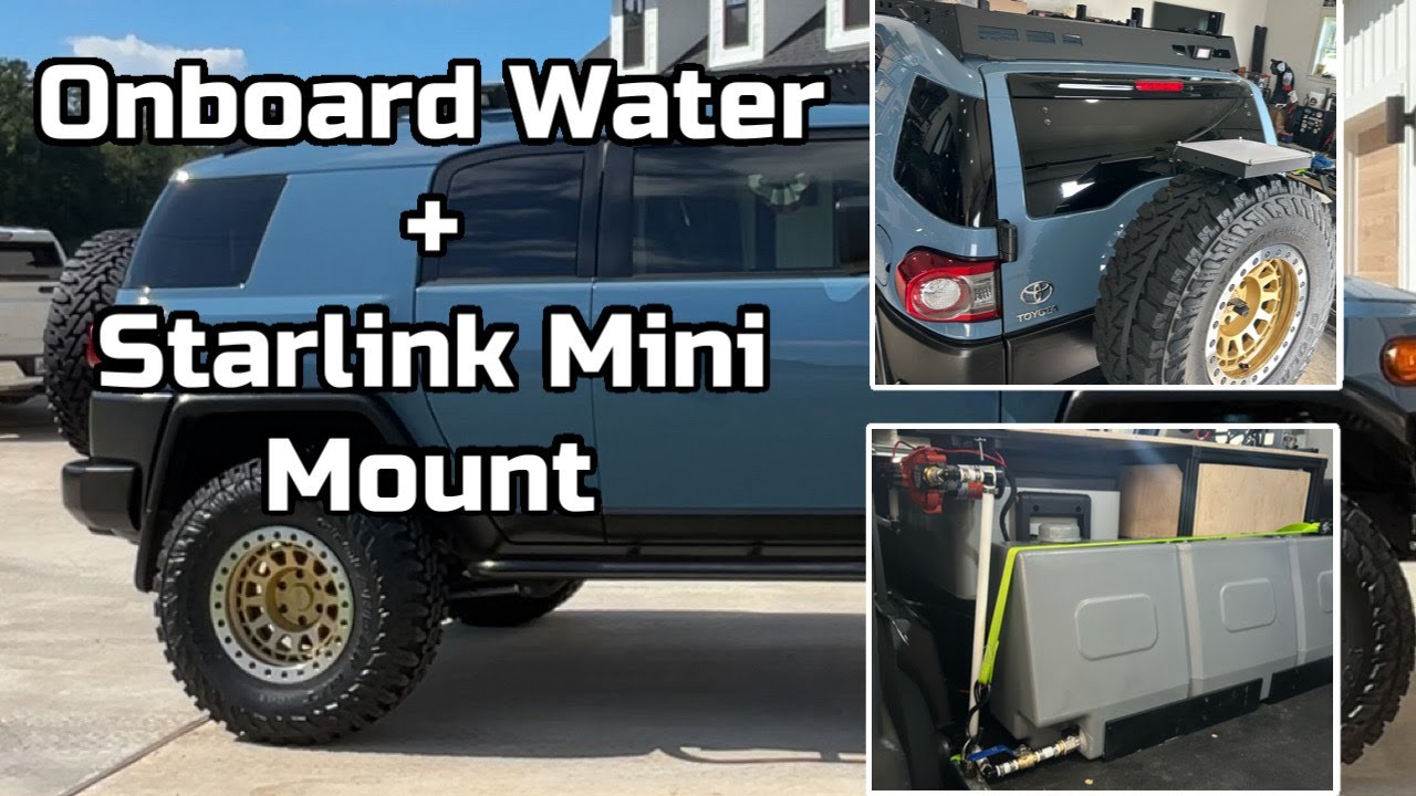 FJ Cruiser Water Tank & Pump Install + Starlink Mini Mount Setup - YouTube