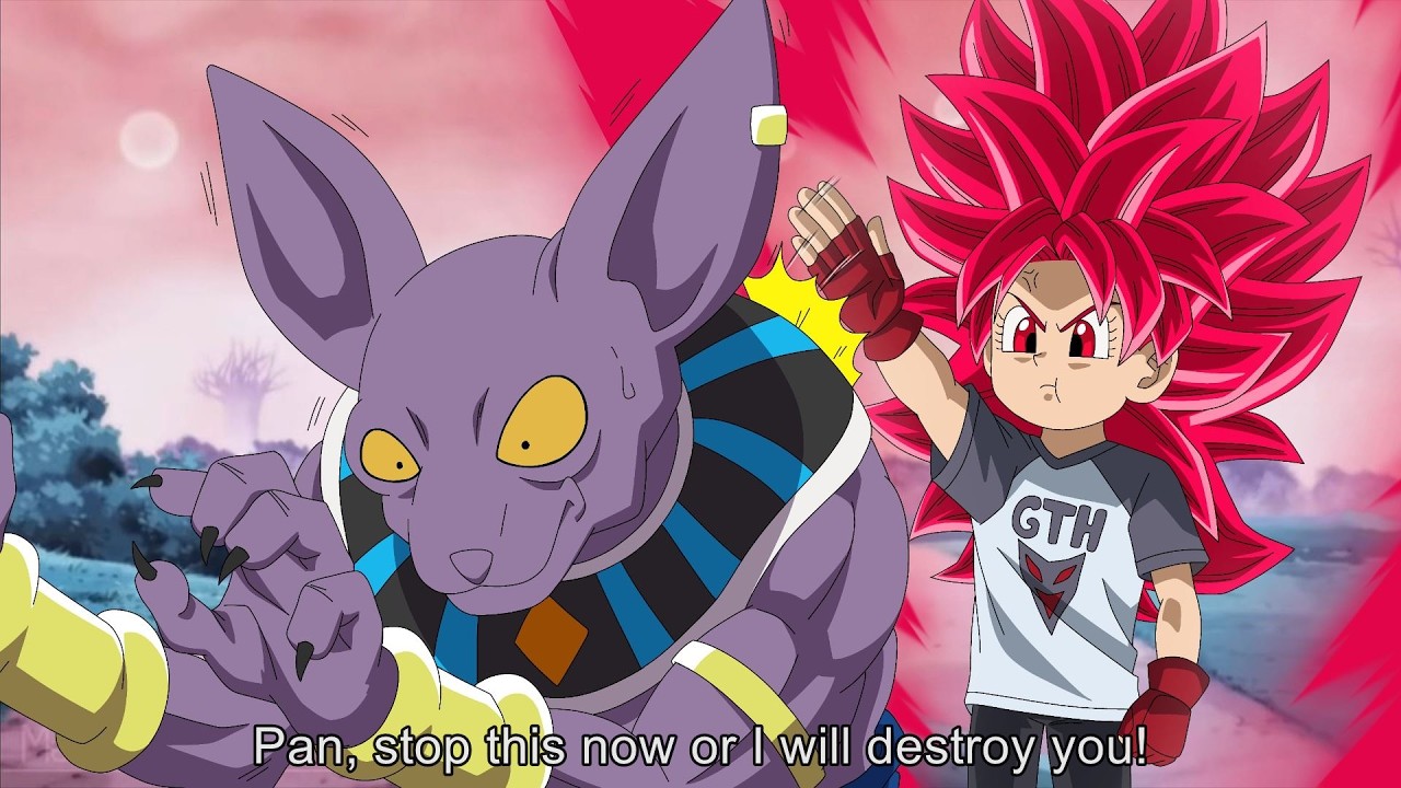 Beerus is Scared to see that Pan can Transform into a Super Saiyan God ...