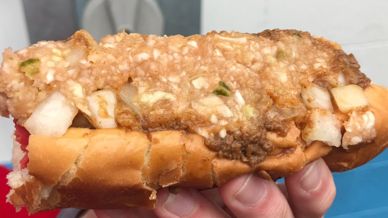 Trying the famous Martinsville Hot Dog! - YouTube