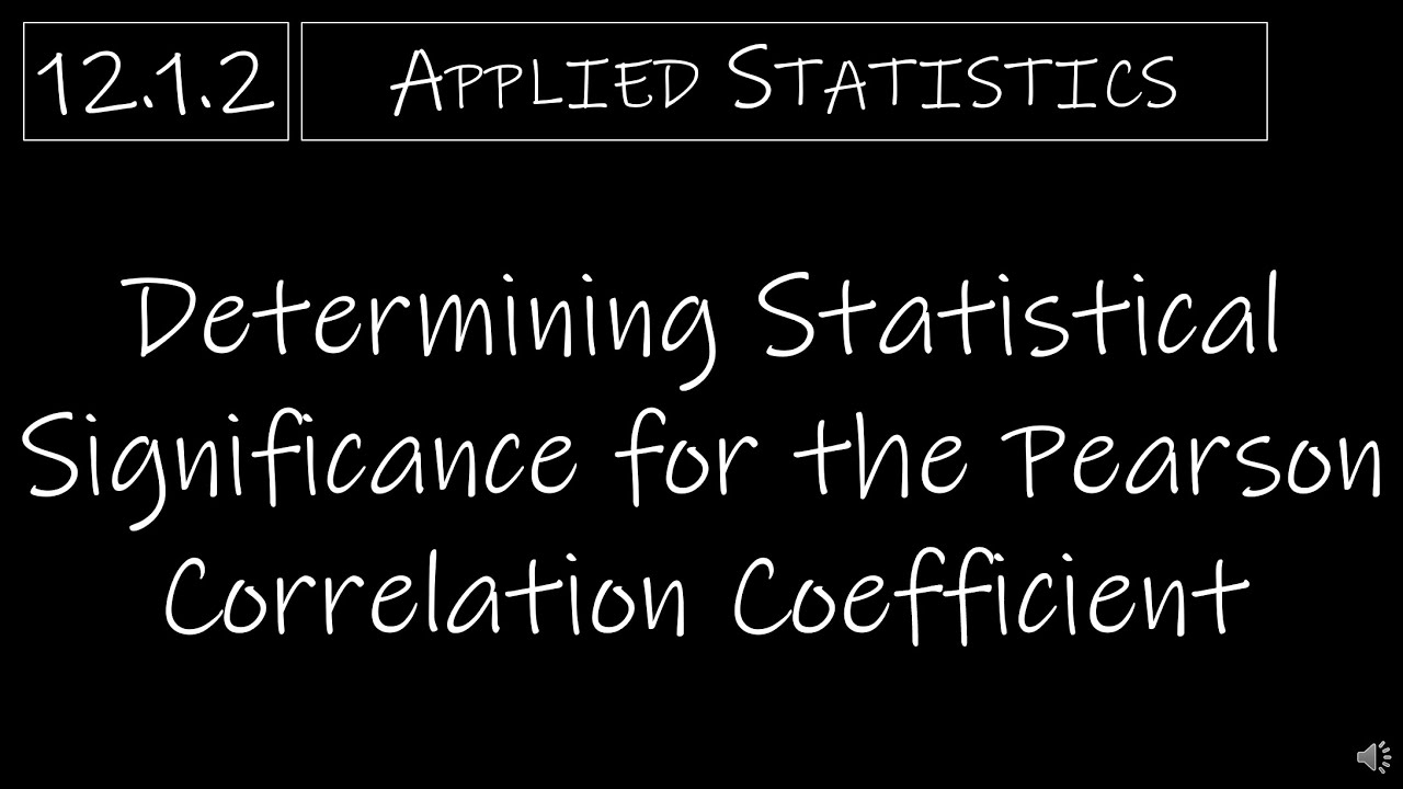Statistics - 12.1.2 Determining Statistical Significance for the ...
