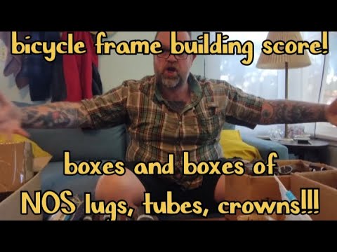 Bicycle frame building score! Boxes of NOS lugs, lugs, tubes, crowns ...