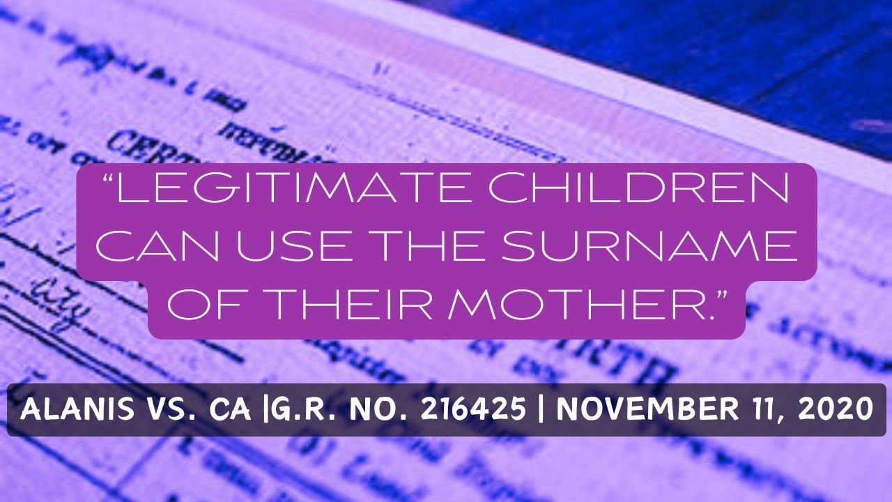 Alanis vs. CA| Case Review/ Case Digest| G.R. No. 216425 - YouTube