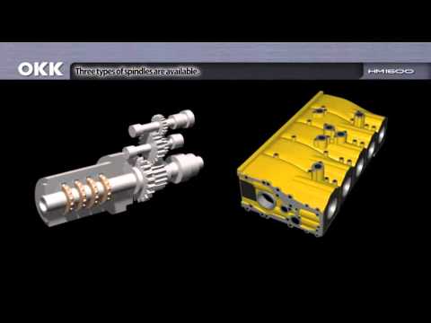 OKK HM1600 Horizontal Machining Center Video - YouTube