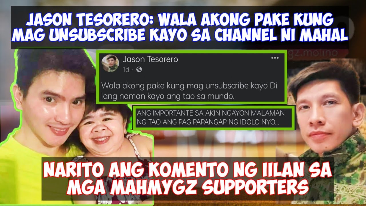 JASON TESORERO: Wala Akong Pake Kung I-unsubscribe Nyo ang Channel Ni ...