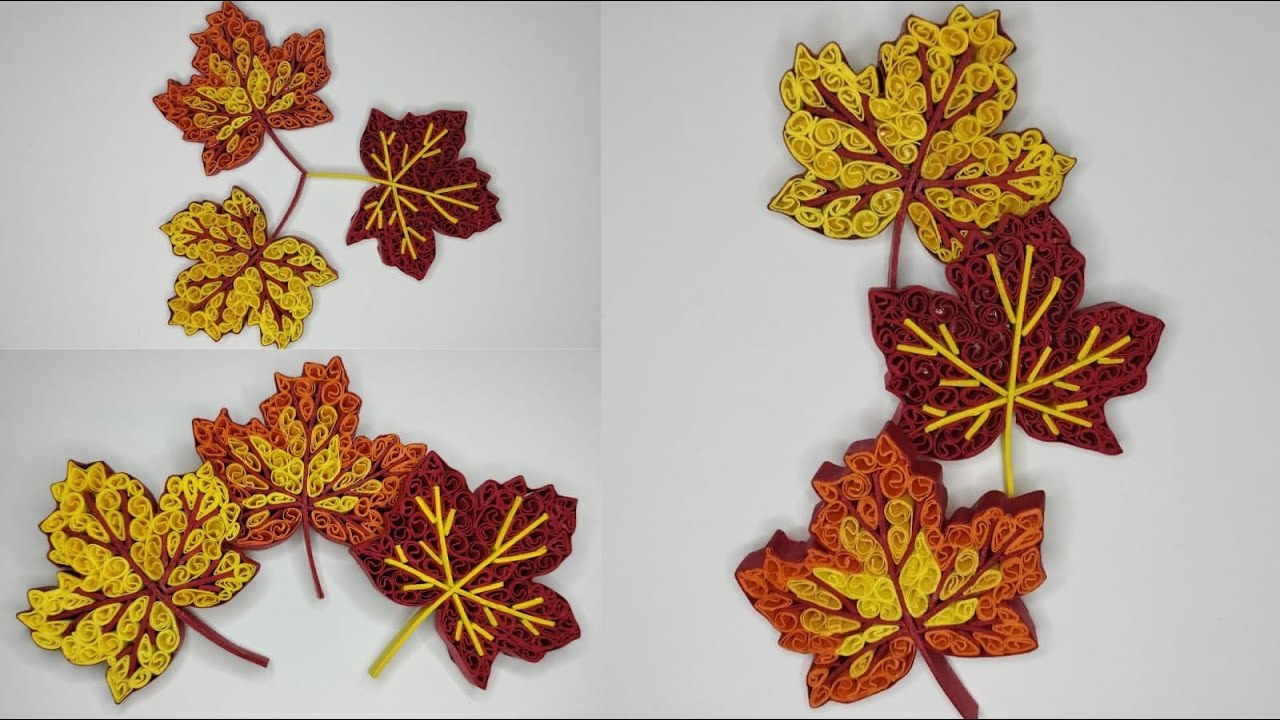 How to make Quilling Autumn Leaves | Tutorial | Step by step | DIY ...