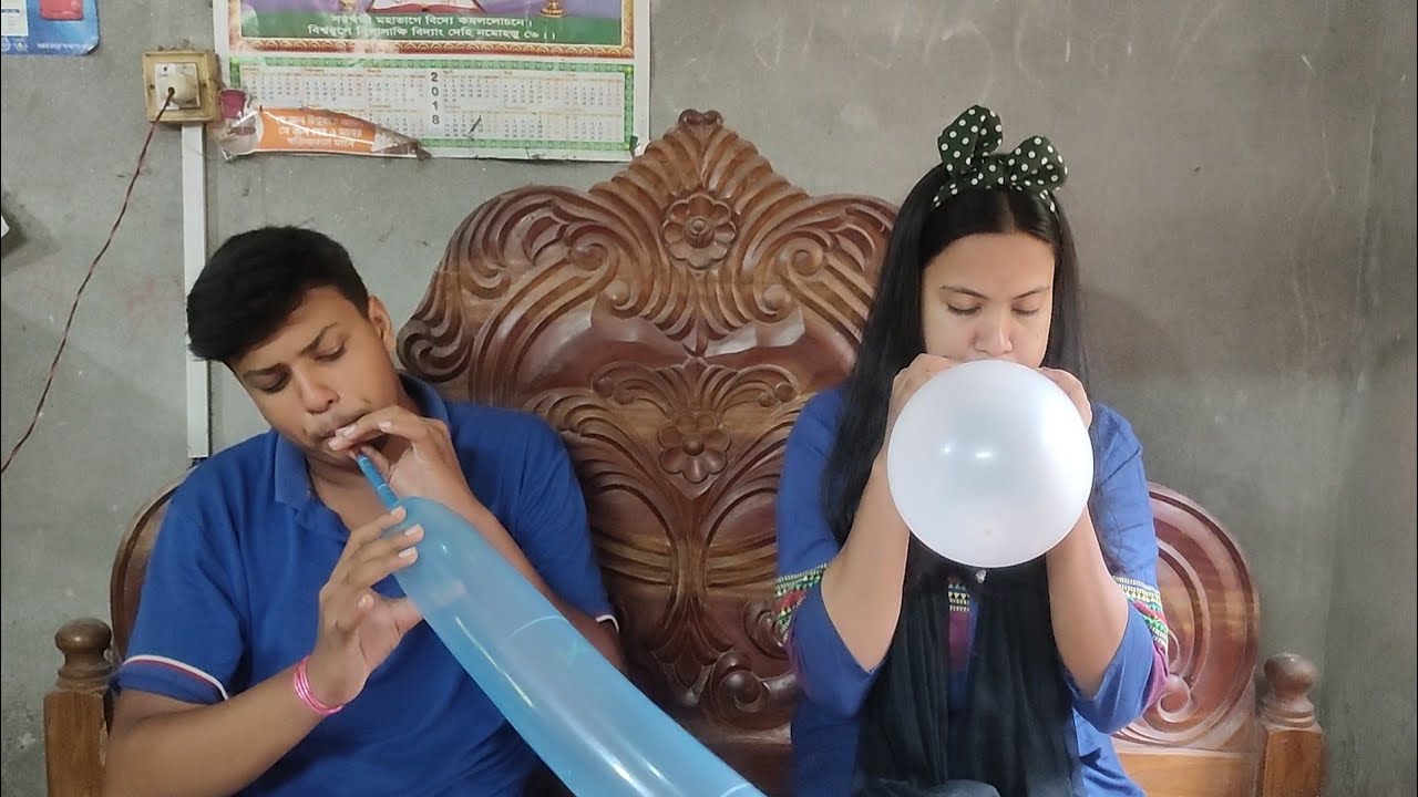 Outdoor fun with Balloon and learn Colors - Playing with funny balloons ...