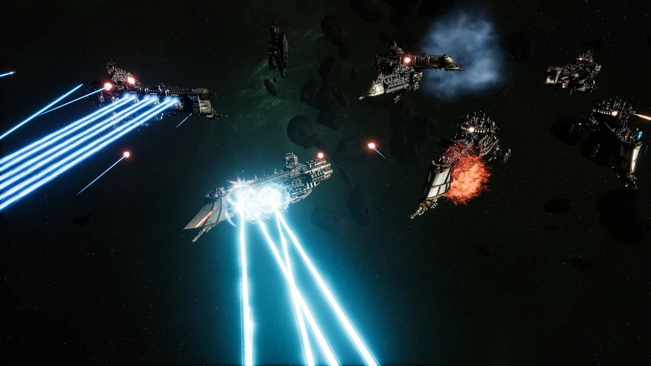 Imperial Navy vs Tau Merchant Fleet - 4K Quality - Battlefleet Gothic ...
