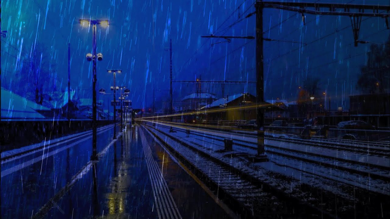 Beat Insomnia: Heavy Cold Rainy Night Sound to Fall Asleep Every night ...