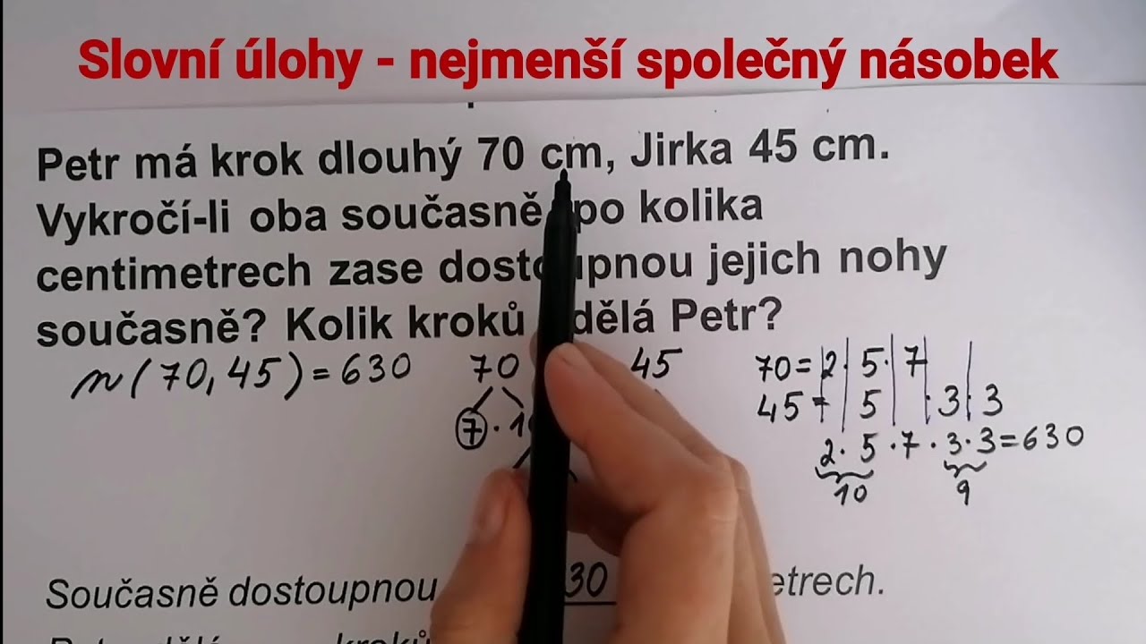 1. Slovní úlohy - nejmenší společný násobek I - YouTube