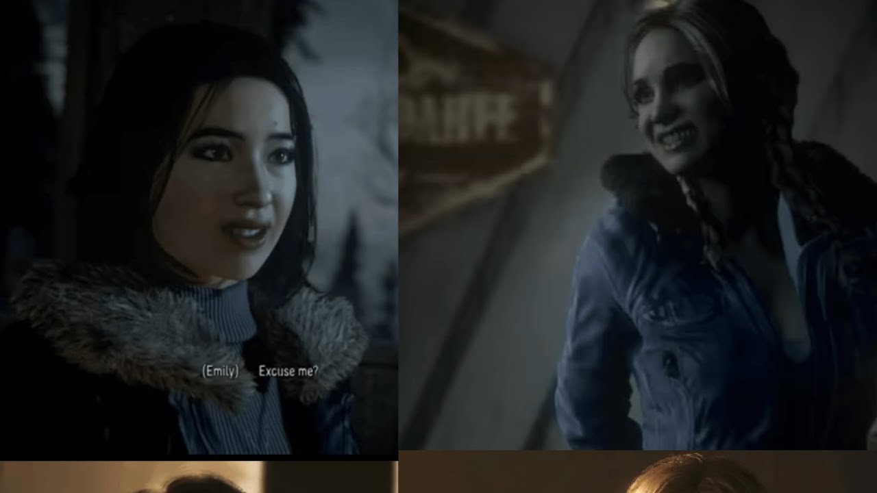 Until Dawn Remake - Jessica & Emily - Cat Fight - YouTube
