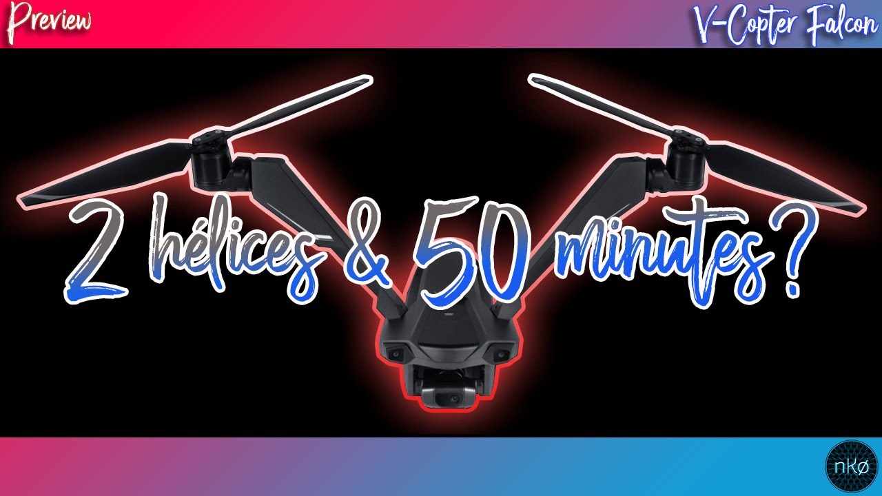 V-Copter Falcon Le premier drone au monde 4K bi copter en forme de V de Zero Zero Robotics - FR ...