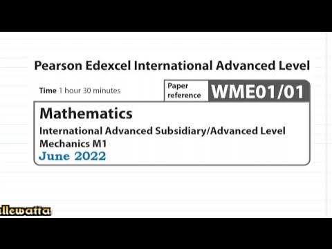 WME01/01 May/Jun 2022 IAL (Edexcel) M1 Mechanics Question 01 (Collisions) - YouTube