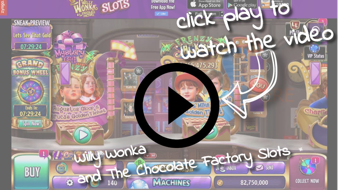 Willy Wonka and the Chocolate Factory Slots - Facebook BONUS GAME ...