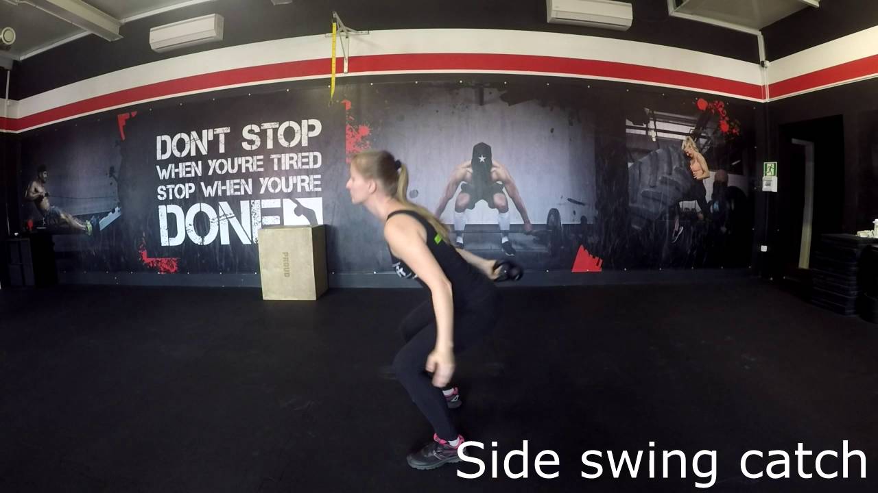 Kettlebell- Side swing catch [w] - YouTube