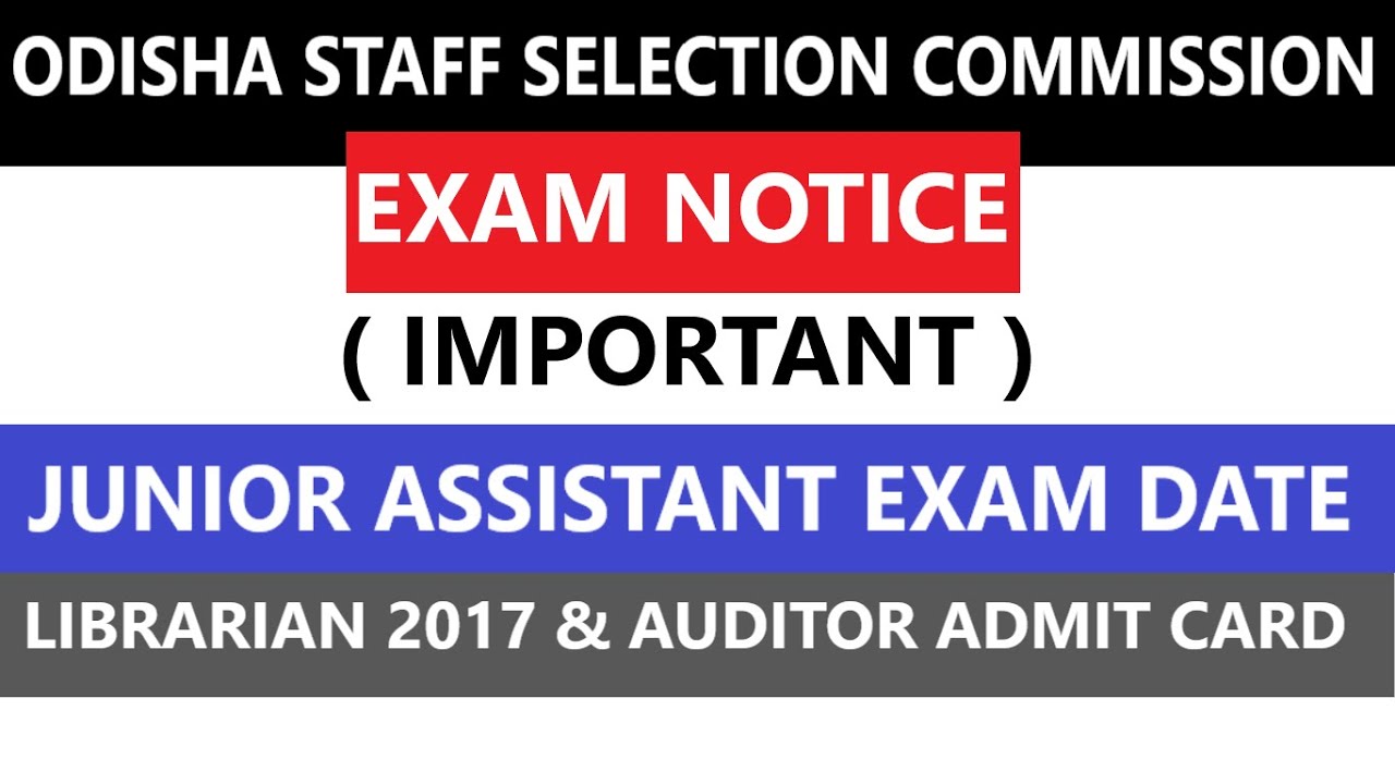 OSSC EXAM NOTICE // OSSSC // OSSC //OPSC - YouTube