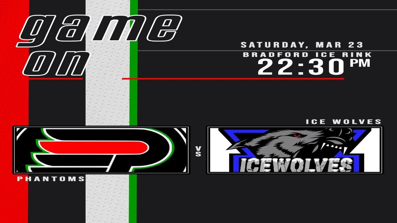 Flintshire Phantoms vs Bradford ice wolves - YouTube