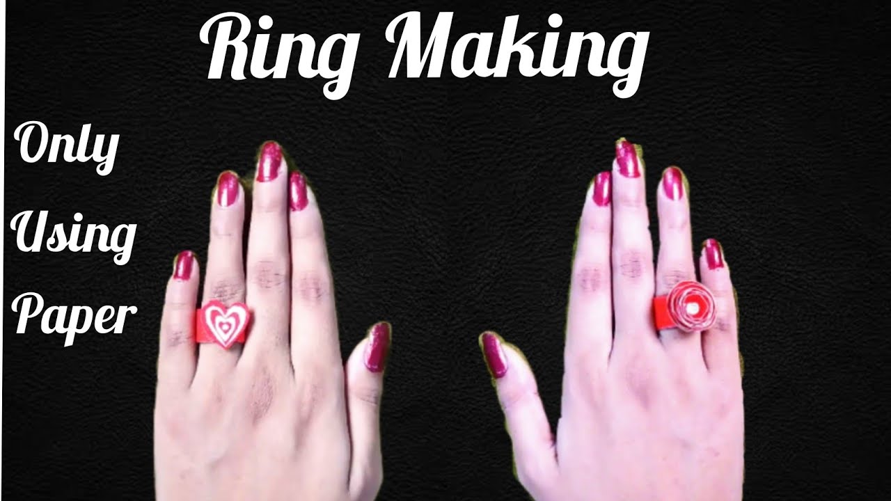 How to make ring in easy way || DIY paper ring making step by step ...