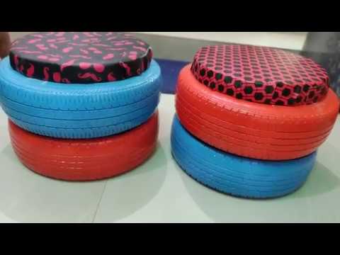 I made Stool out of Old car Tyres | Mechanical Jugadu #DIY
