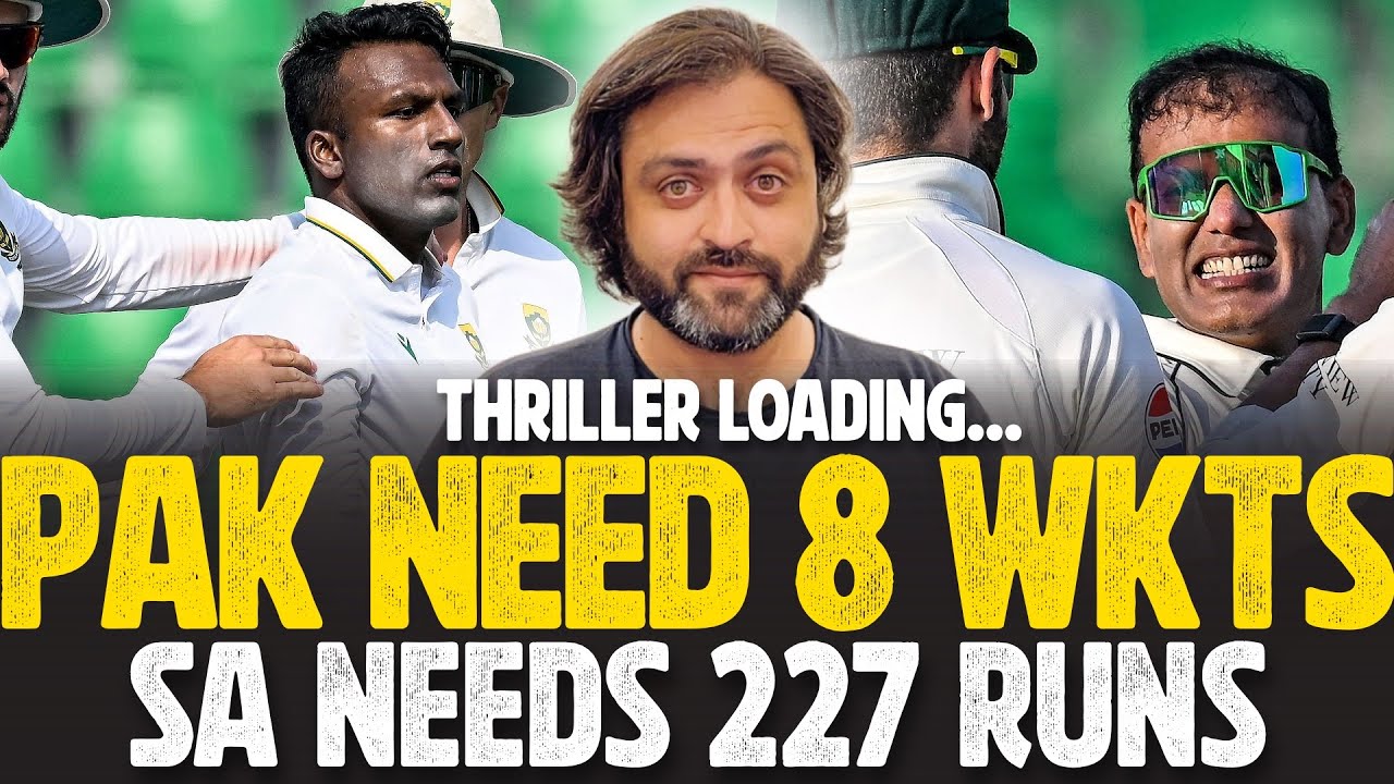 PAK needs 8 wickets | SA needs 227 RUNS to win Pakistan vs South Africa ...