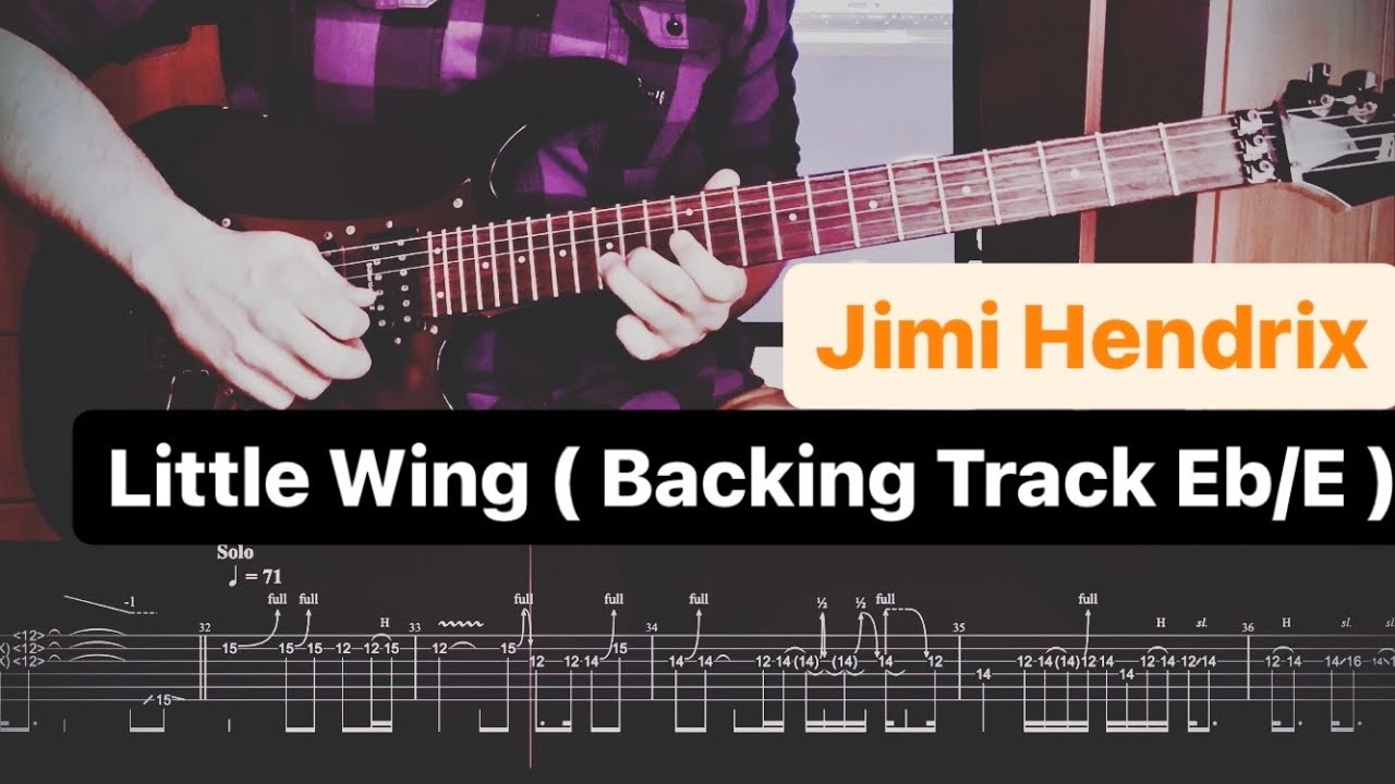 Jimi Hendrix - Little Wing ⎪Backing Track ( Eb / E )⎪TAB - YouTube