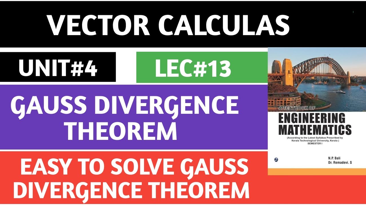 Vector Calculas unit 4🔥Gauss Divergence Theorem - YouTube