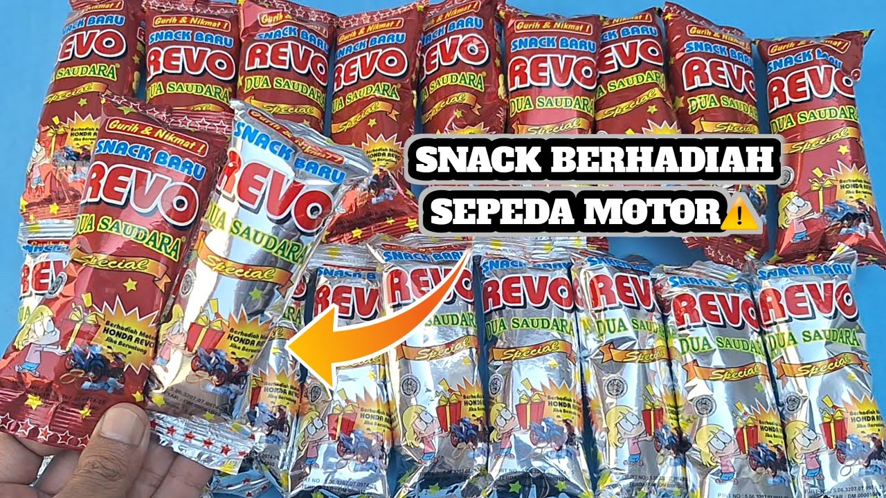 Snack BARU !! Unboxing ciki berhadiah snack REVO berhadiah SEPEDA MOTOR ...