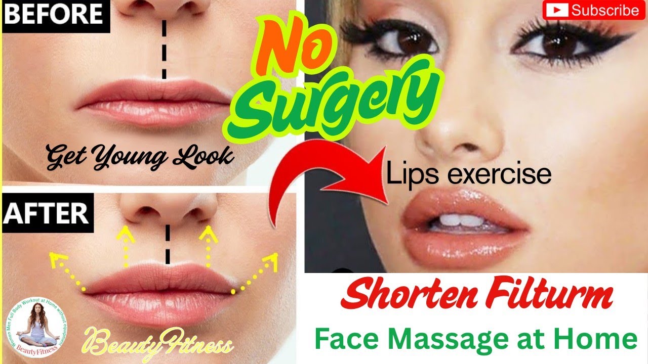 Shorten Philtrum | Face lifting Massage | फेस मसाज | Exercise & Yoga ...