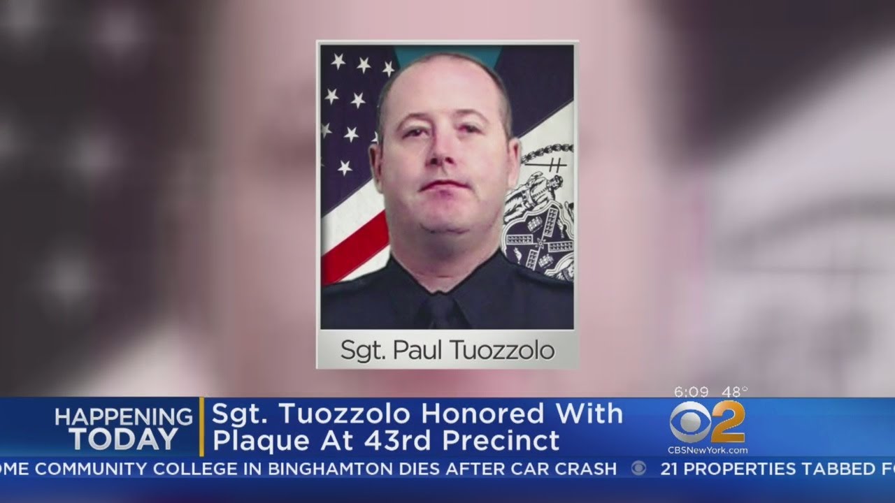 Fallen NYPD Sergeant Honored With Plaque At 43rd Precinct - YouTube