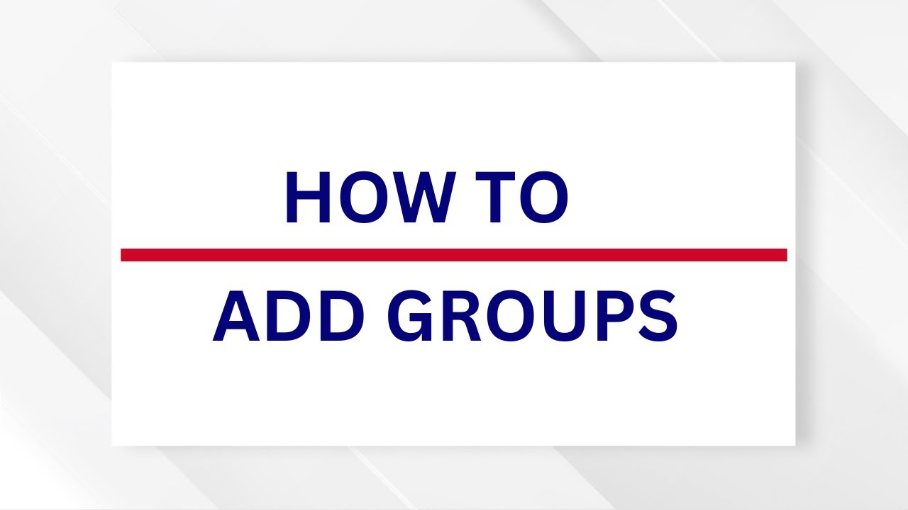 Mastering Geotab: Adding Groups - YouTube