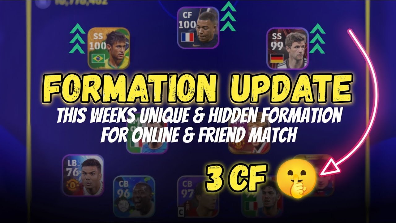 Unique Formation Update efootball 23 | I found 3 Cf Formation ...