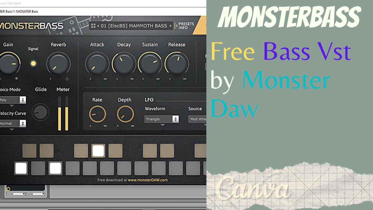 Monster Bass - FREE Bass VST/Plugin by MonsterDaw #MonsterBass # ...