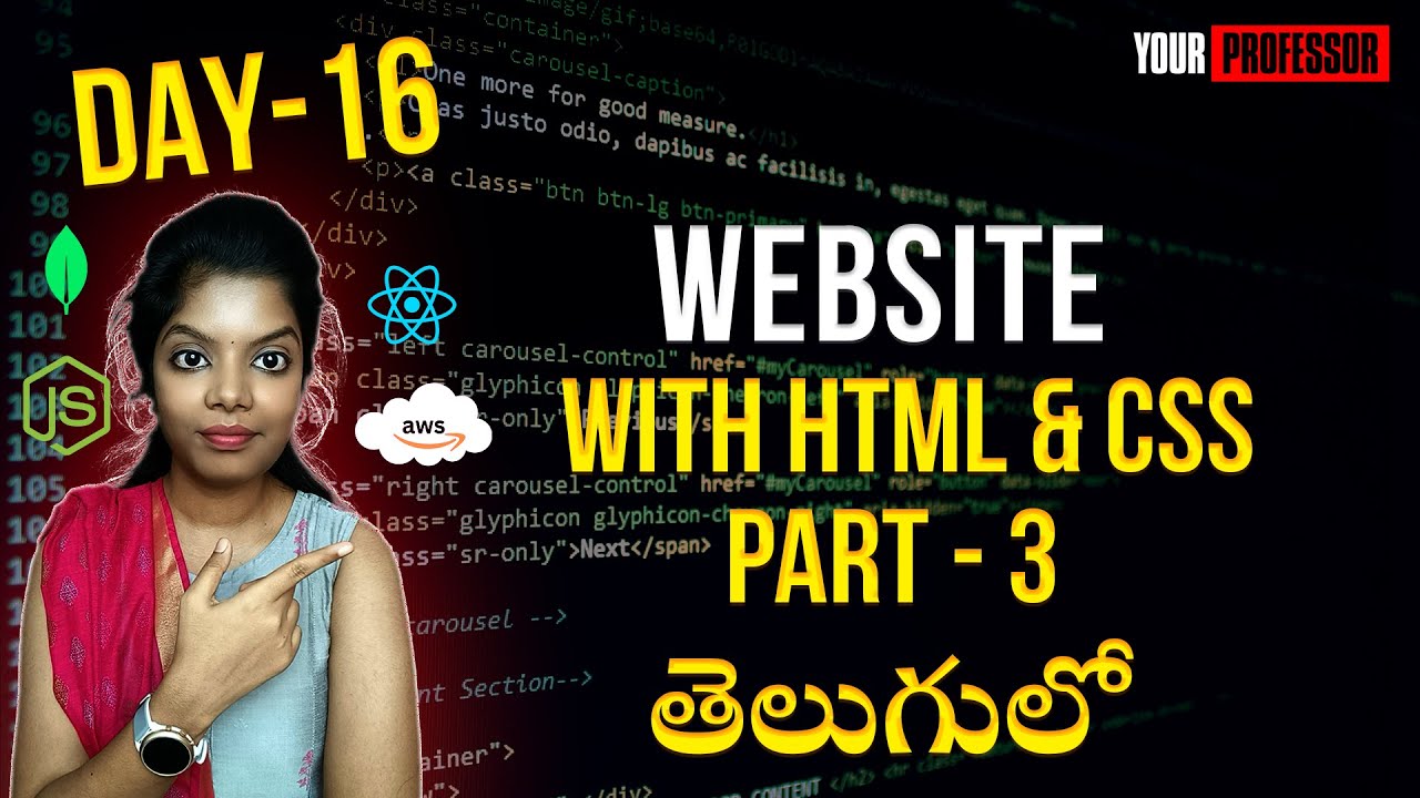 Build A Website With Html And Css Part 3 Web Development Course Day 16 With Notes Youtube 4554