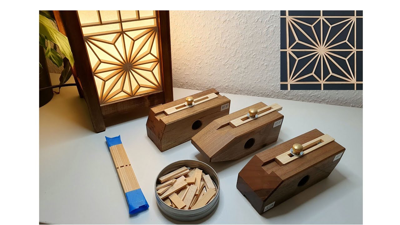 Kumiko Asanoha Pattern - Step by step Tutorial for beginners english - YouTube