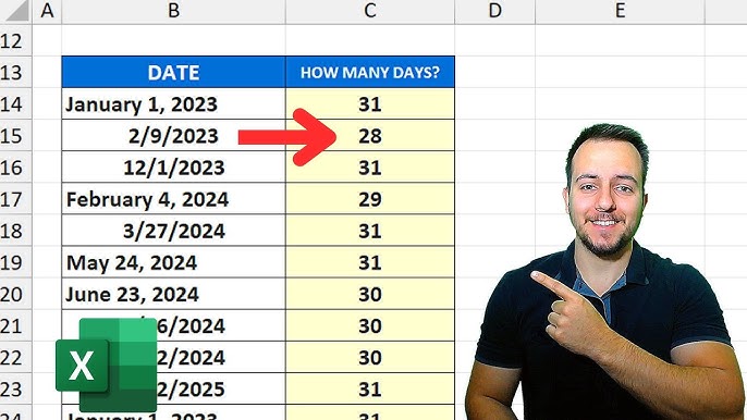 Excel How To Calculate Number Of Days Youtube #exceltutorial #edit