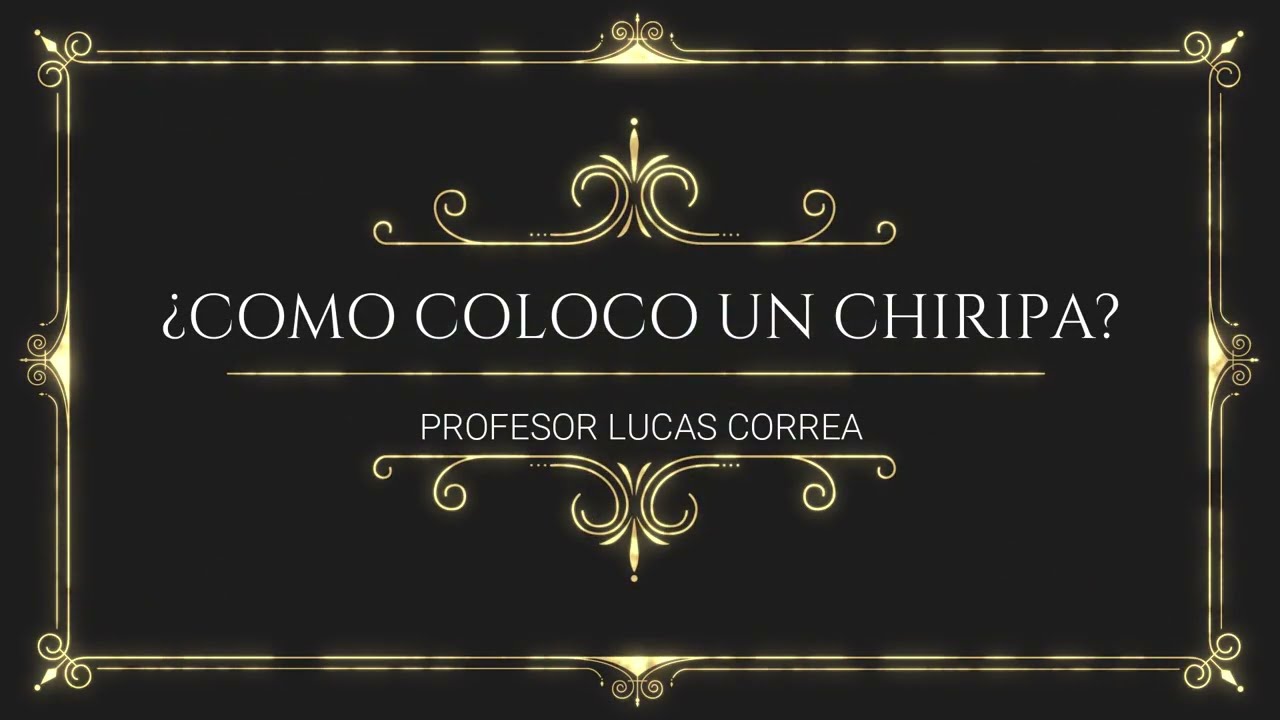 ¿COMO SE COLOCA UN CHIRIPA? - YouTube